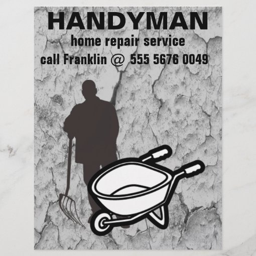 Home Repair Handyman Service Small Business Flyer | Zazzle