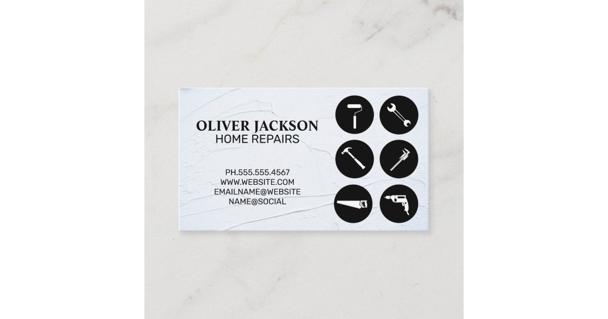 Home Repair | Tools | Handyman Business Card | Zazzle