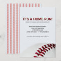 Home Run Baseball Birthday Invitation | Zazzle