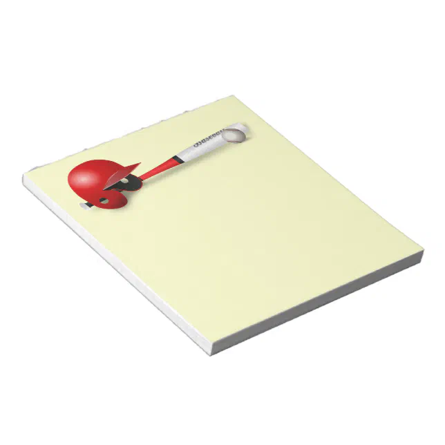 Home Run Game Team Coach Sports Ball Fun Baseball Notepad | Zazzle