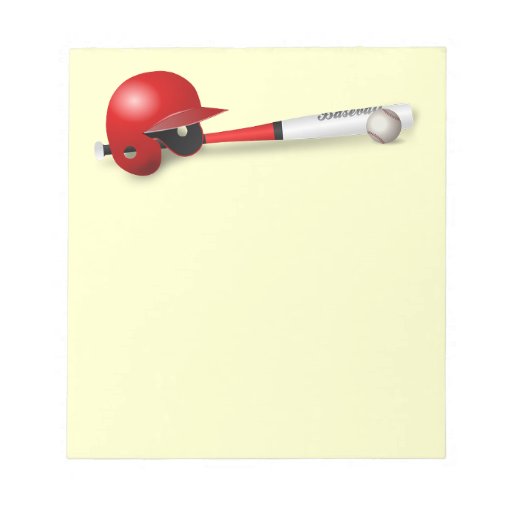 Home Run Game Team Coach Sports Ball Fun Baseball Notepad | Zazzle