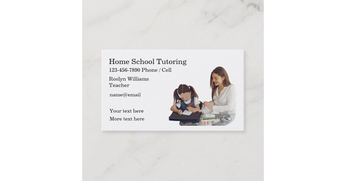 Home School Tutoring Teacher Business Card | Zazzle