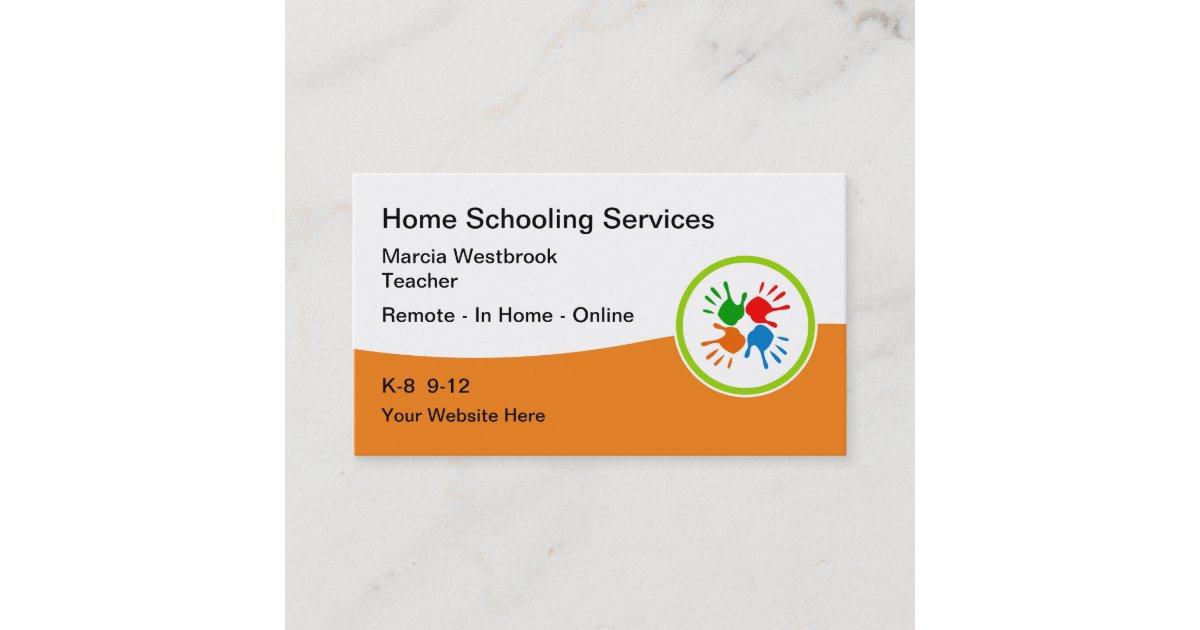Home Schooling Educational Tutuoring Business Card | Zazzle