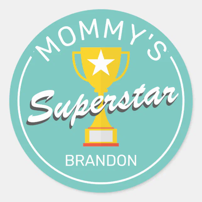 Home Schooling Kids Reward Name Classic Round Sticker | Zazzle