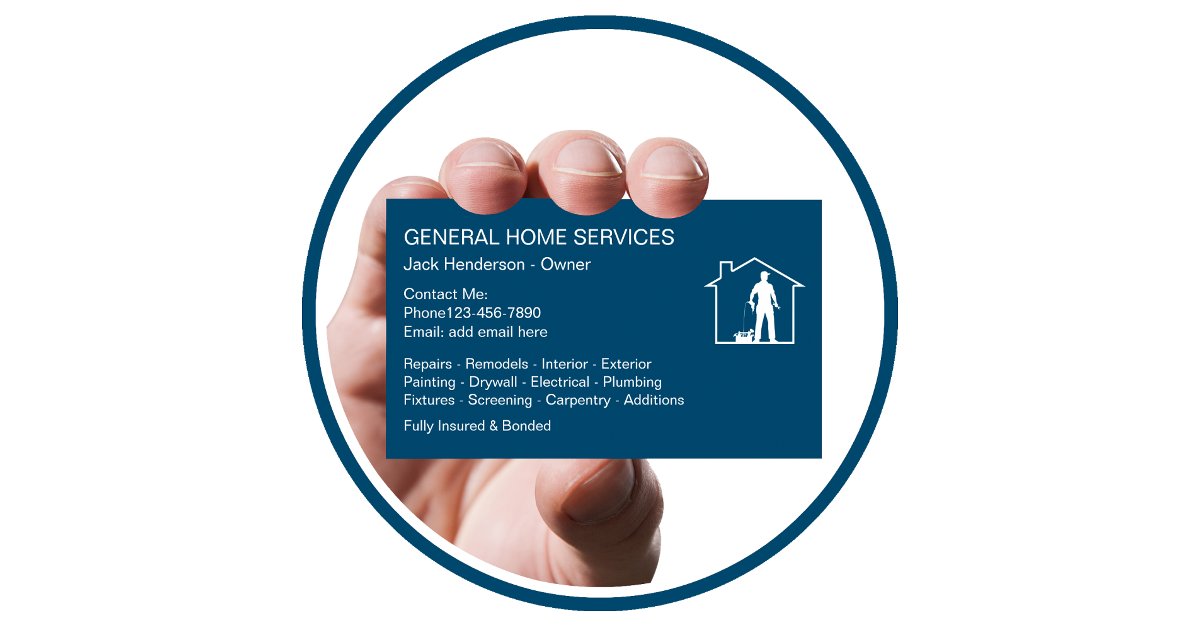 Home Services Handyman Business Card | Zazzle