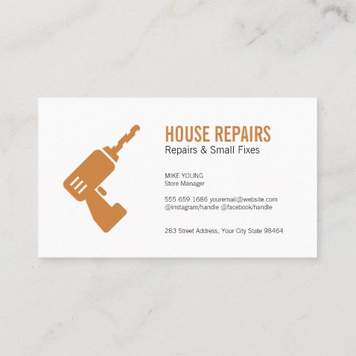 Home Services Repair Appointment Card | Zazzle