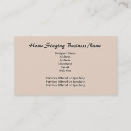 Home Staging Business Card | Zazzle