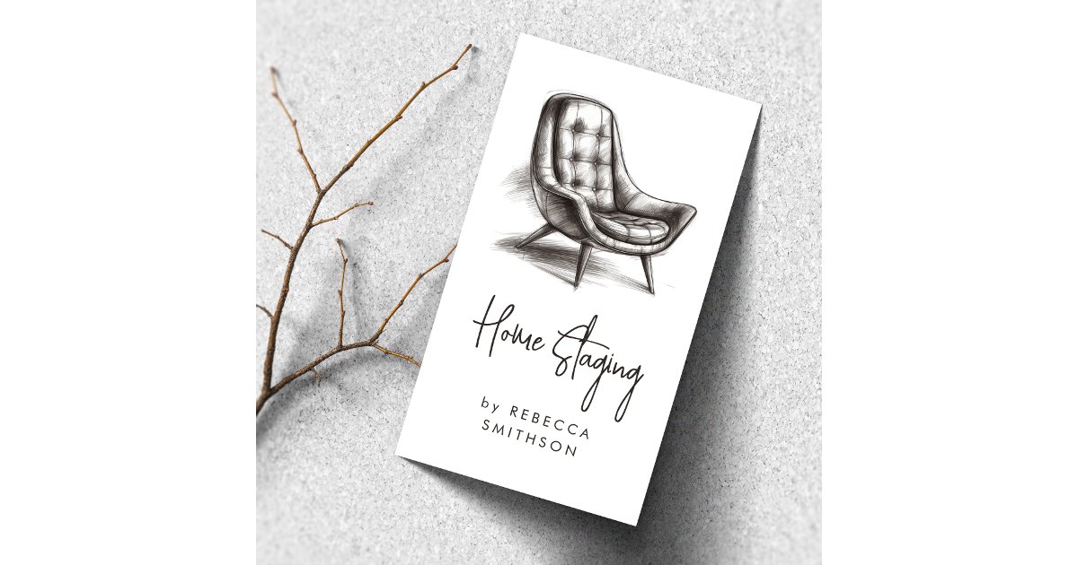 Home Staging Interior Designer Real Estate Business Card | Zazzle