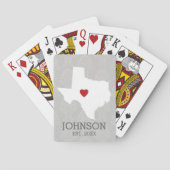 Home State Map Art - Custom Name Texas Poker Cards | Zazzle