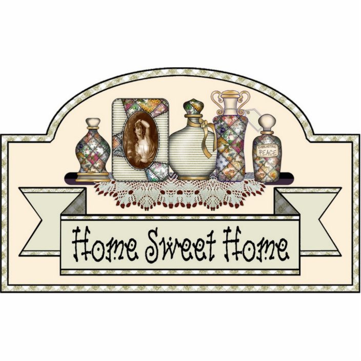 "Home Sweet Home" - Decorative Door Sign Statuette | Zazzle