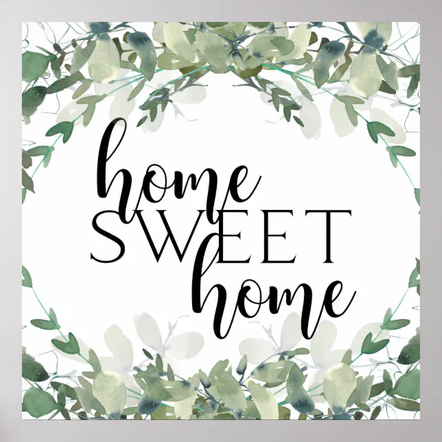 Home Sweet Home Farmhouse Poster | Zazzle