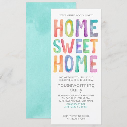 HOME SWEET HOME | HOUSEWARMING PARTY INVITATION | Zazzle