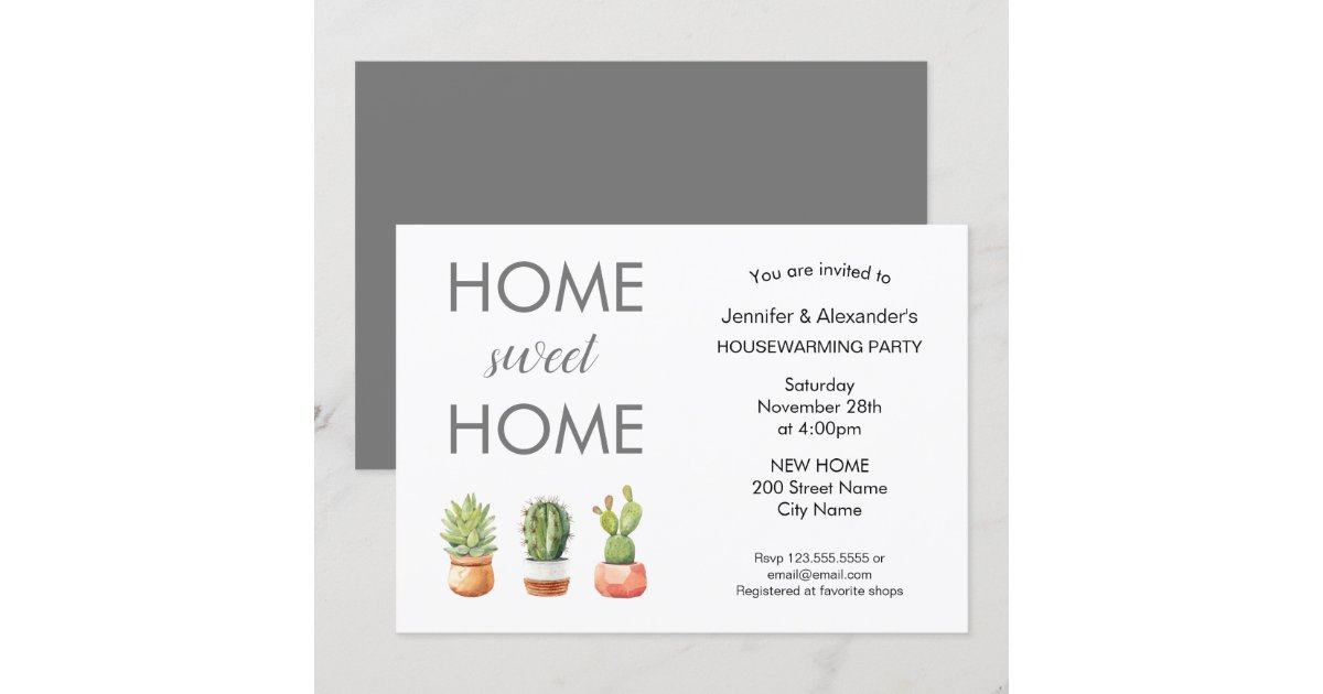 Home Sweet Home Housewarming Party Invitation | Zazzle