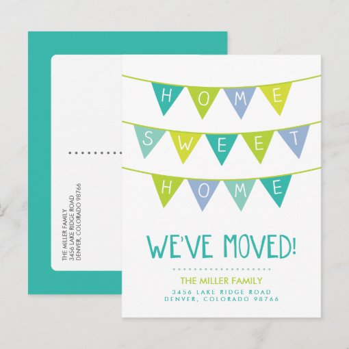 Home Sweet Home Moving Announcement Postcard | Zazzle