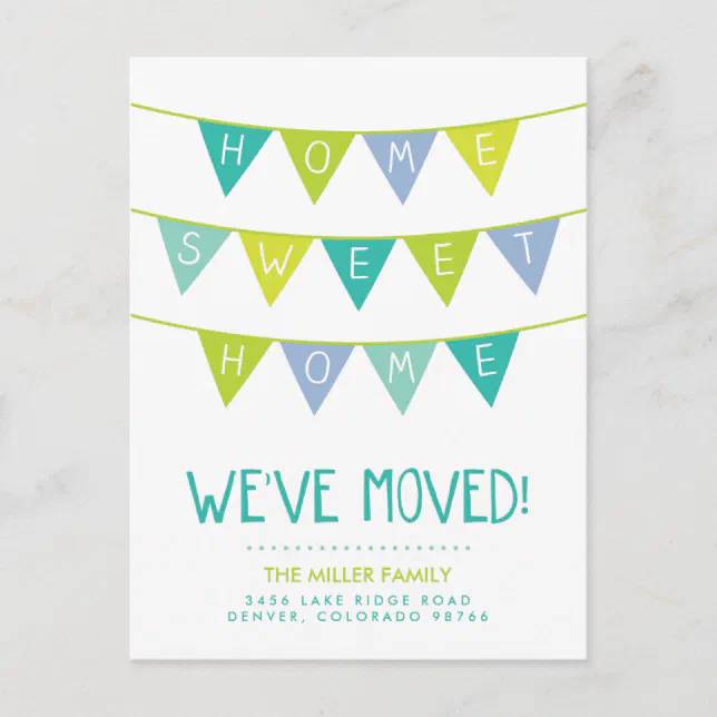 Home Sweet Home Moving Announcement Postcard | Zazzle