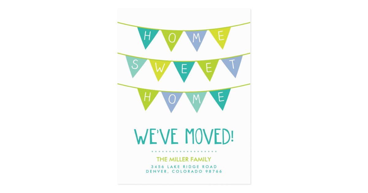 Home Sweet Home Moving Announcement Postcard | Zazzle.com