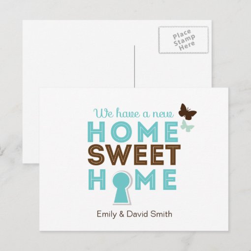 Home Sweet Home {new home} Postcard | Zazzle