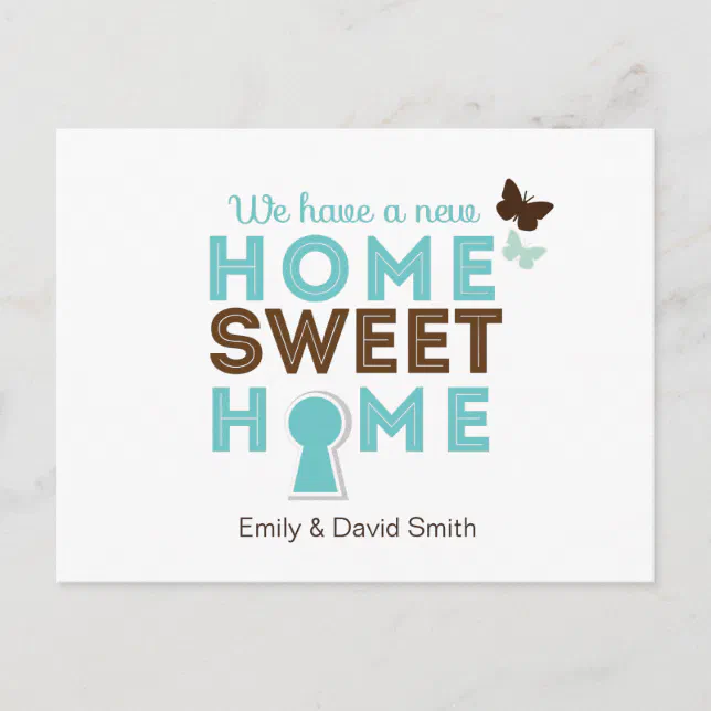 Home Sweet Home {new home} Postcard | Zazzle