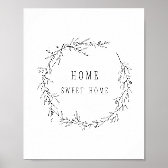 Home Sweet Home Poster, Modern Poster | Zazzle.com