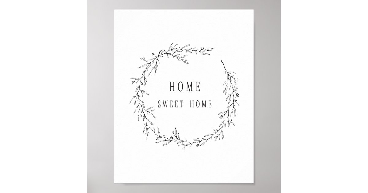 Home Sweet Home Poster, Modern Poster | Zazzle