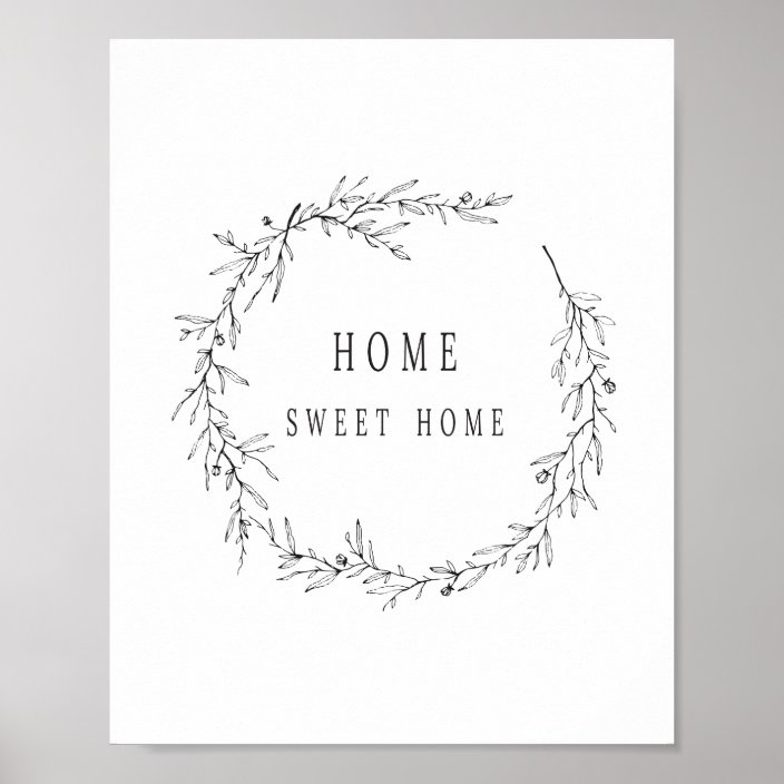 Home Sweet Home Poster, Modern Poster | Zazzle.com