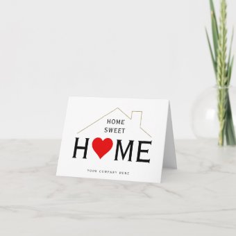 Home Sweet Home Real Estate New Homeowner Card | Zazzle