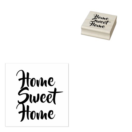 Home sweet home rubber stamp, cardmaking, diy, rubber stamp | Zazzle