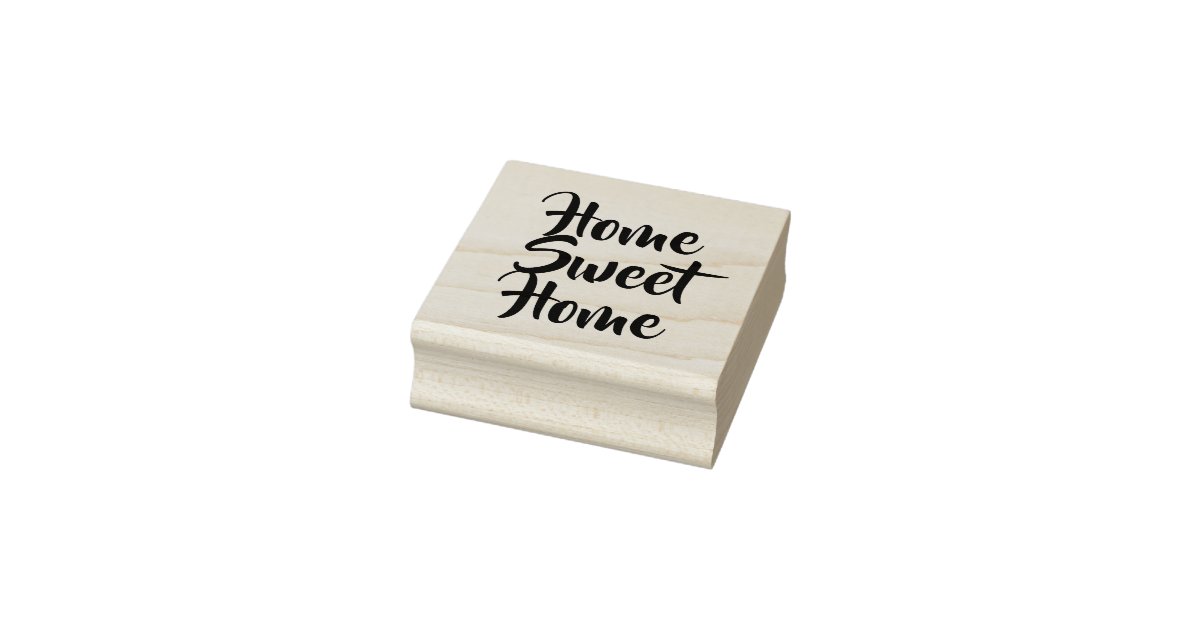 Home sweet home rubber stamp, cardmaking, diy, rubber stamp | Zazzle