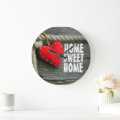 HOME SWEET HOME RUSTIC Wall Clock | Zazzle