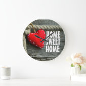 HOME SWEET HOME RUSTIC Wall Clock | Zazzle