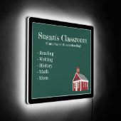 Home Sweet Homeschooling Schoolhouse Chalkboard LED Sign | Zazzle