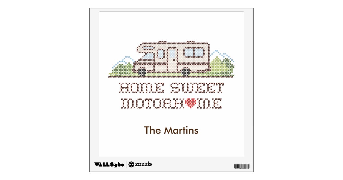 Home Sweet Motorhome Wall Decal | Zazzle