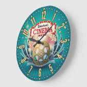 Home Theater Cinema Personalizable Wall Clock | Zazzle