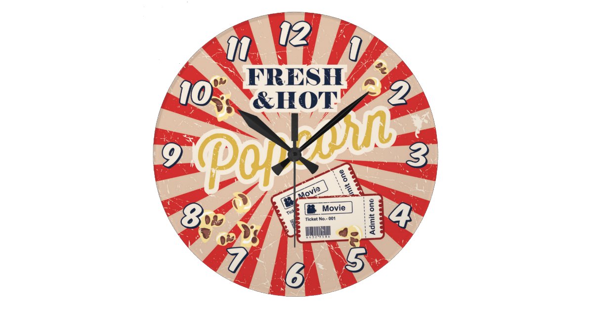 Home Theater Cinema Wall Clock | Zazzle.com