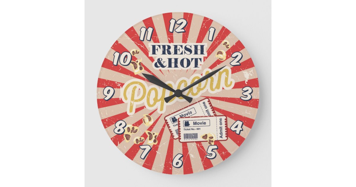 Home Theater Cinema Wall Clock | Zazzle