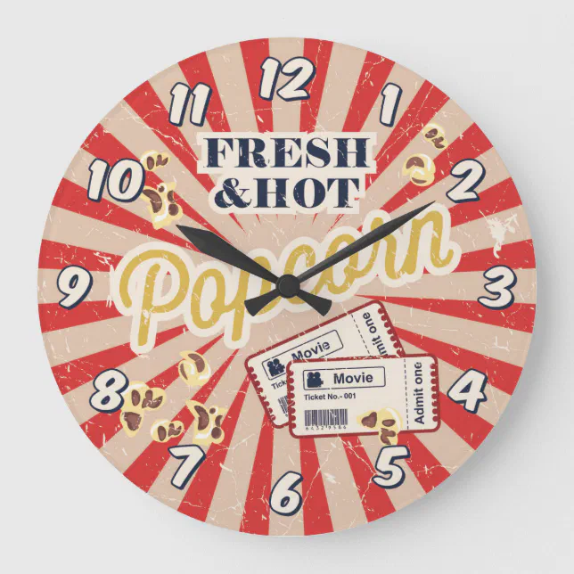 Home Theater Cinema Wall Clock | Zazzle