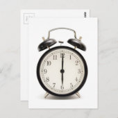 Home time!! Cute vintage clock Postcard | Zazzle