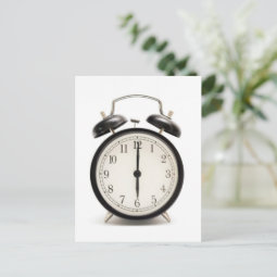 Home time!! Cute vintage clock Postcard | Zazzle