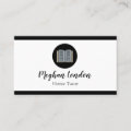 Home Tutor Teacher & Educator Minimalistic Simple Business Card | Zazzle