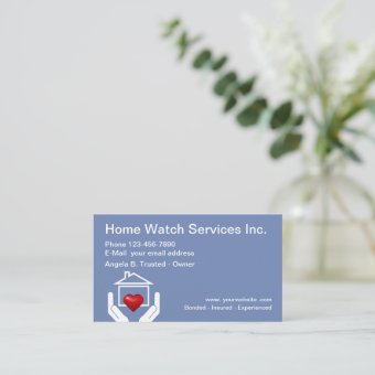 Home Watch Services Business Card | Zazzle
