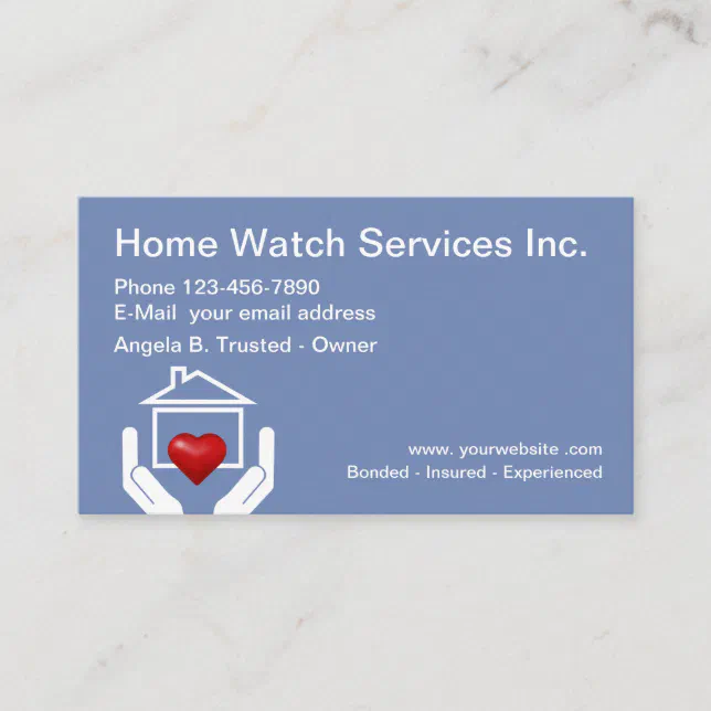 Home Watch Services Business Card | Zazzle