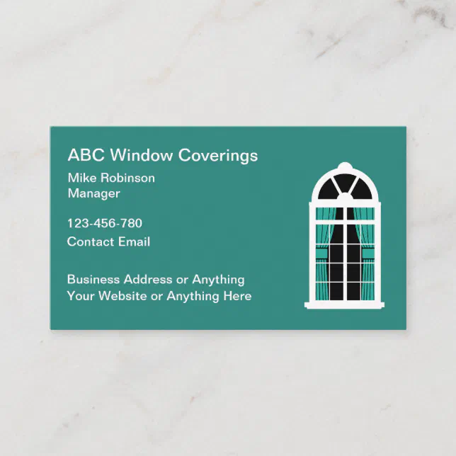 Home Window Coverings And Blinds Business Card | Zazzle