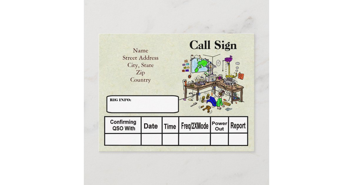 Homebrew Shack Explosion Ham Radio QSL Card | Zazzle