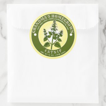 Homegrown Catnip Label Template | Zazzle
