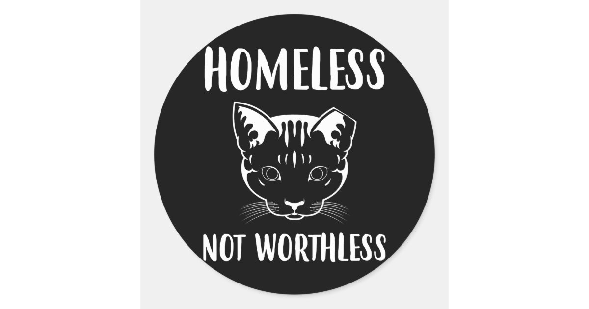Homeless TNR Trap Neuter Release Feral Cat Classic Round Sticker | Zazzle