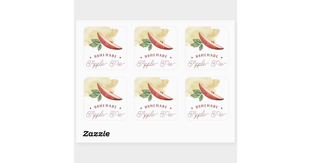 Homemade Apple Pie Labels | Zazzle