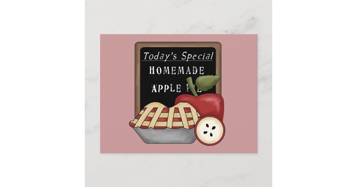 Homemade Apple Pie Recipe Card | Zazzle