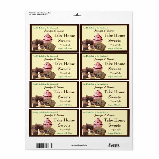 Homemade Baked Goods Assortment Packaging Label | Zazzle