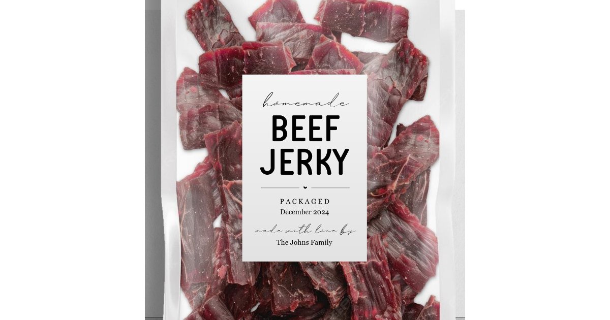 Homemade Beef Jerky Package Label | Zazzle