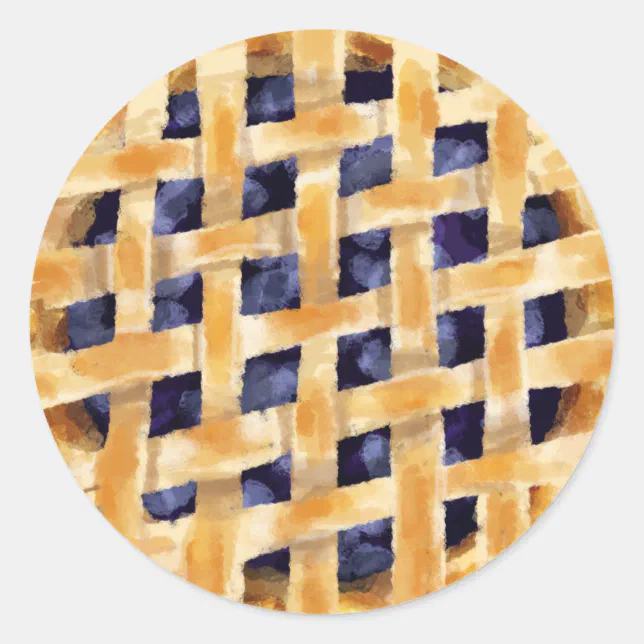 Homemade Blueberry Pie Classic Round Sticker | Zazzle